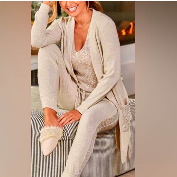 Boston Proper | Sweaters | Boston Proper Sequin Ribbed Hacci Sweater ...